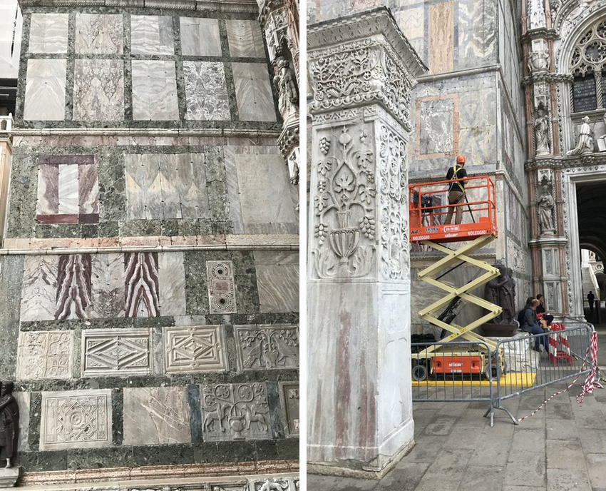 Byzantine spolia on the exterior of St Mark’s Basilica (Venice)